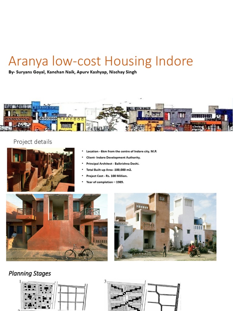 Aranya Low-Cost Housing Project Indore | PDF | Slum | Design