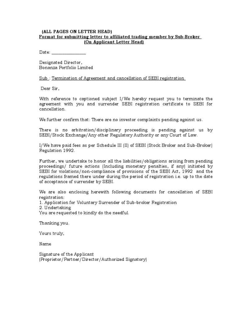 BSE SB Cancellation New Format | PDF | Stocks | Virtue