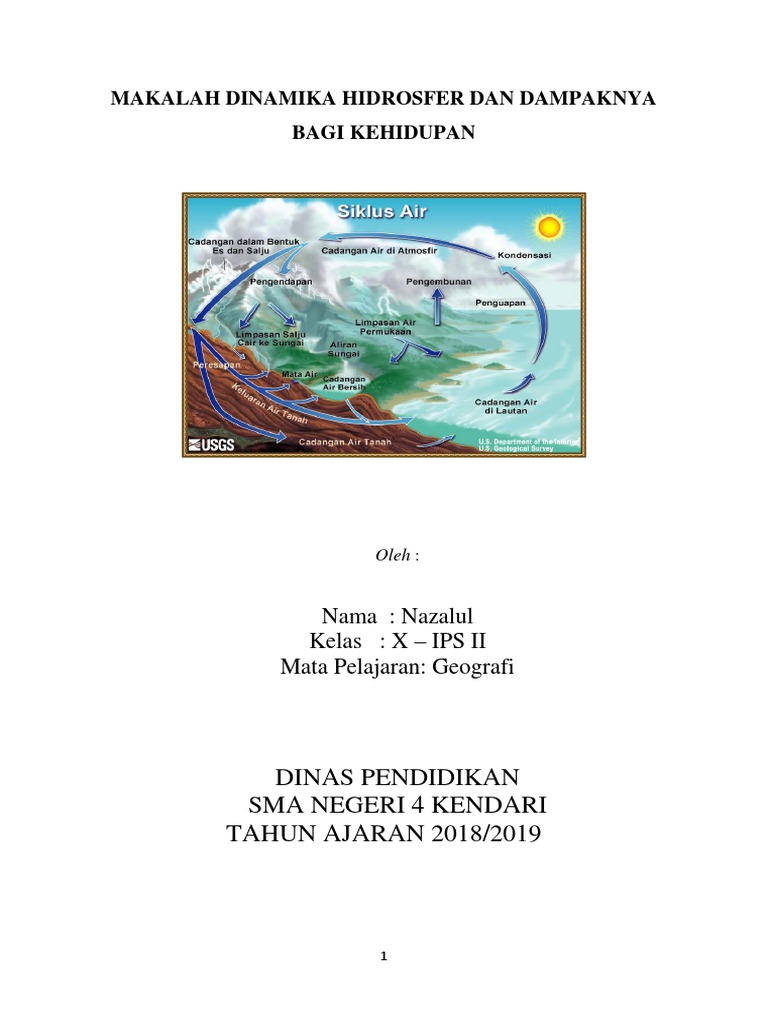 Makalah Hidrosfer Dan Dampaknya | PDF
