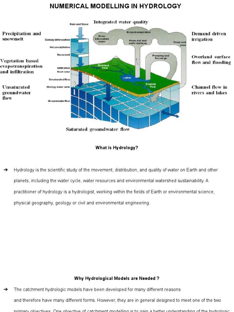 Numerical Modeling in Hydrology | PDF | Hydrology | Evapotranspiration