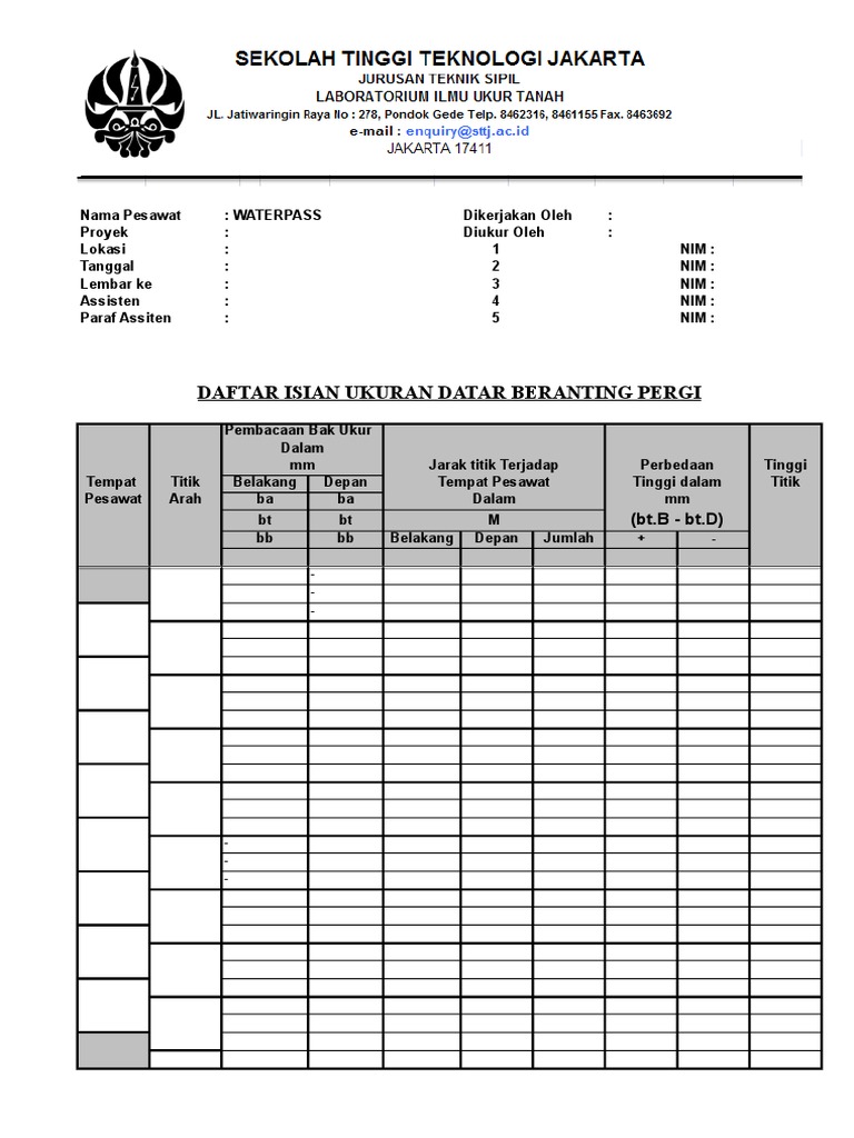 Tabel Data Praktikum Iut | PDF