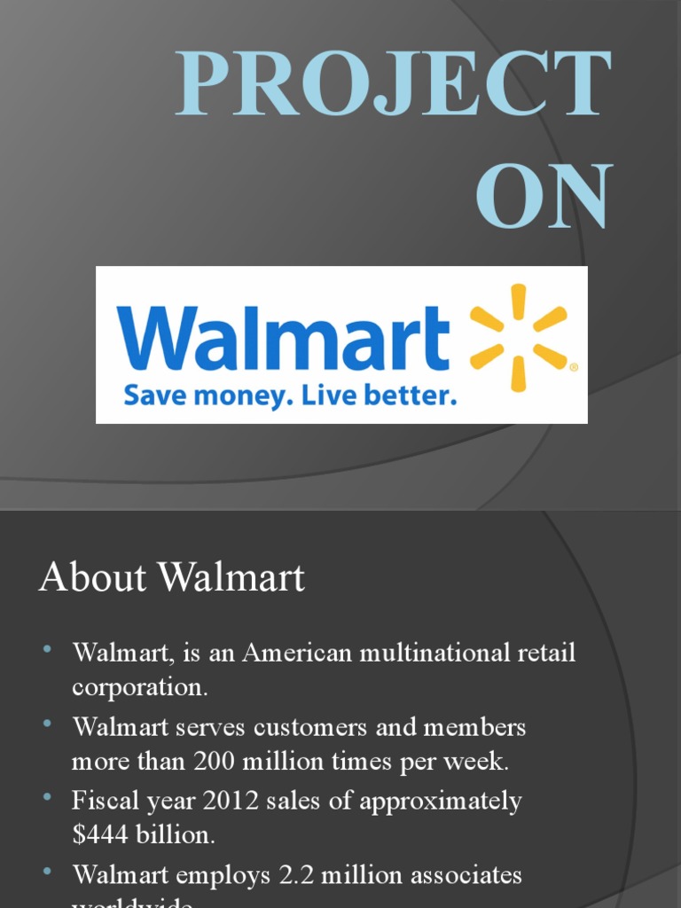 Project Walmart | PDF | Walmart | Retail
