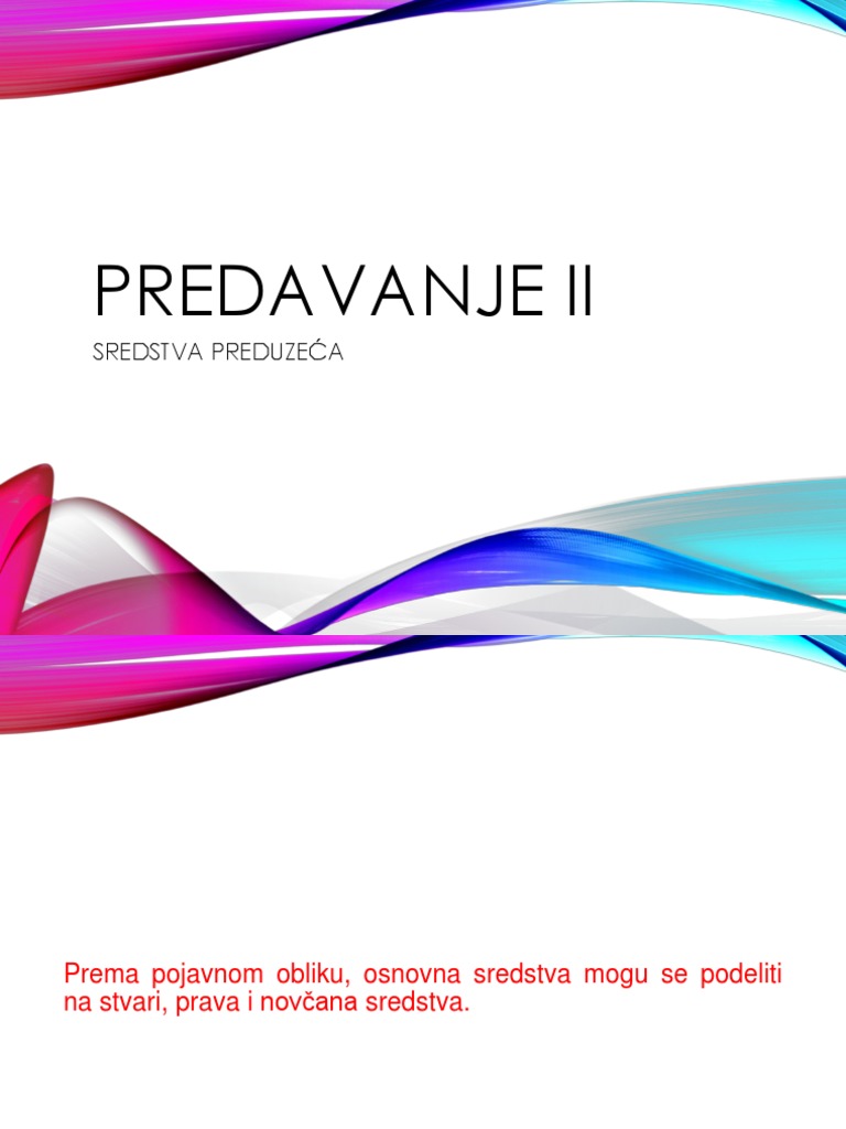 Sredstva Preduzeca II | PDF