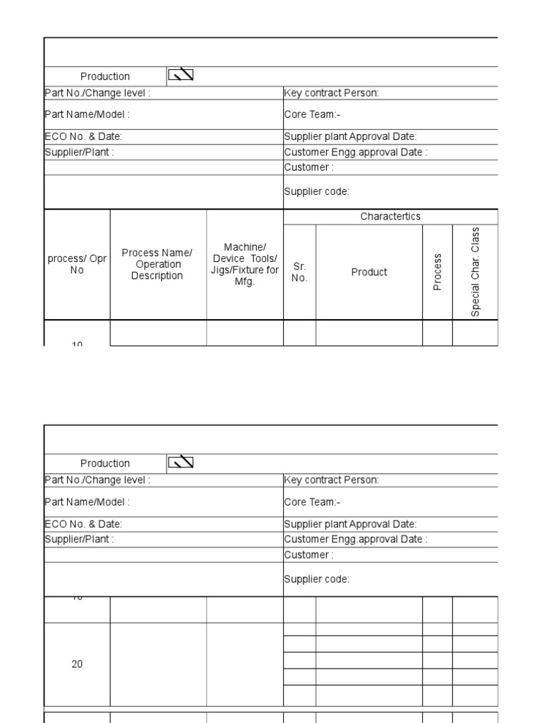 XYZ Pvt. LTD.: Control Plan | PDF