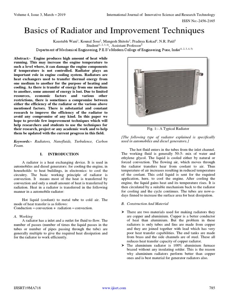 Radiator Efficiency Techniques | PDF | Radiator | Heat Transfer