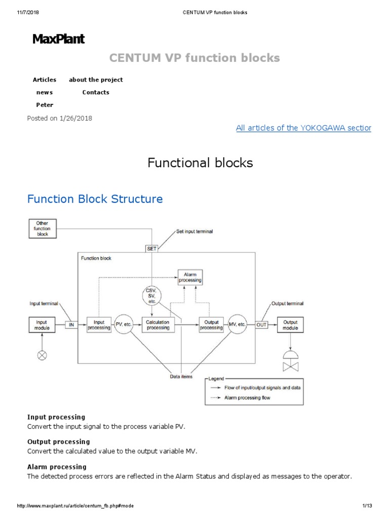 0.1 CENTUM VP Function Blocks | PDF | Control Theory | Switch