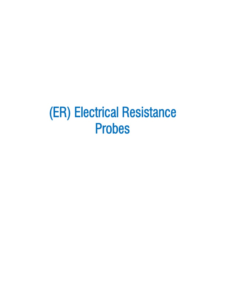 COSASCO ER Electrical Resistance Probes | PDF | Corrosion | Electrical ...