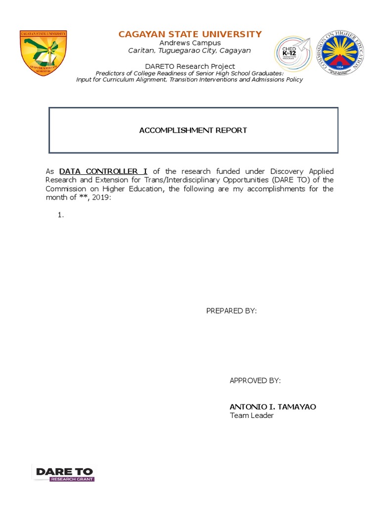 Accomplishment Report TEMPLATE | PDF