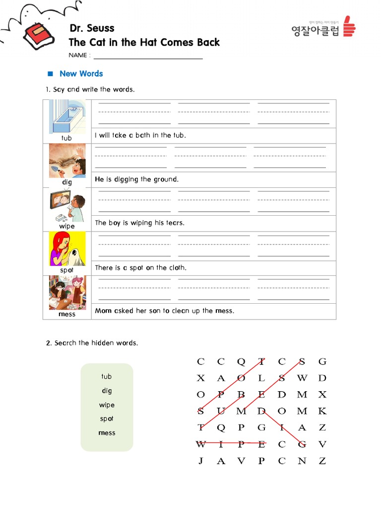 Dr. Seuss The Cat in The Hat Comes Back: New Words | PDF