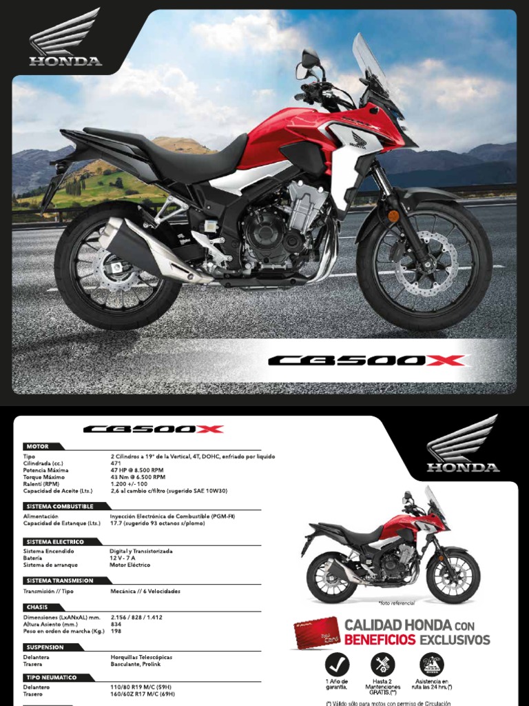 Ficha Honda Cb500x Pdf