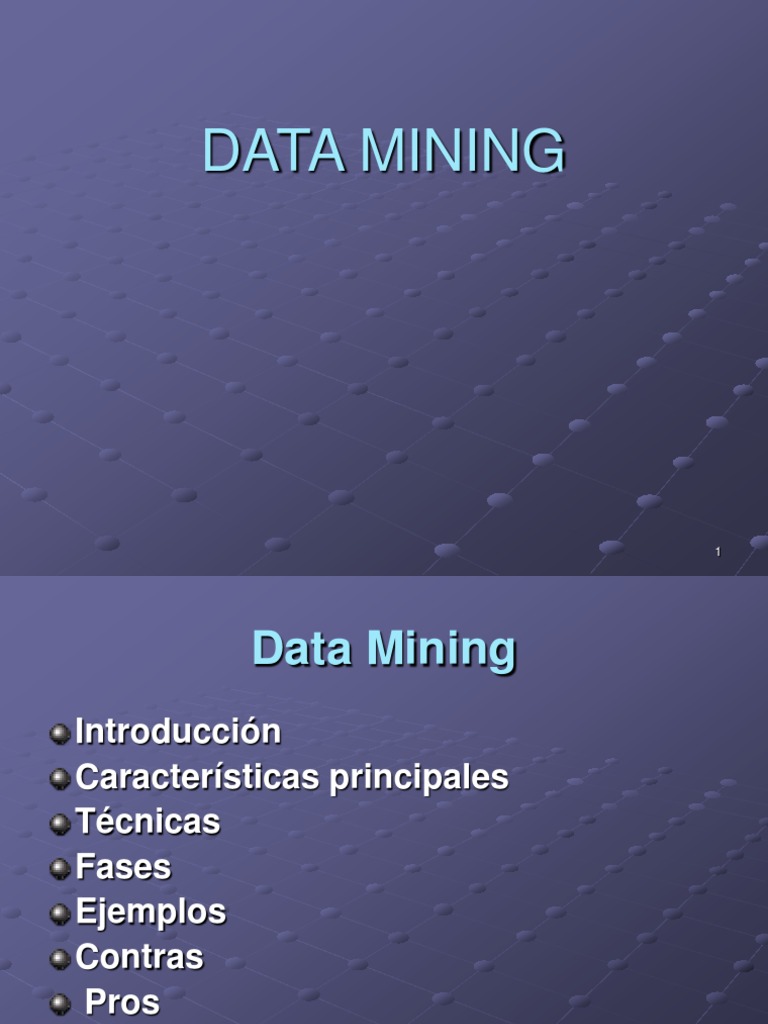 Presentacion Data Mining | PDF | Procesamiento de datos | Red neuronal artificial