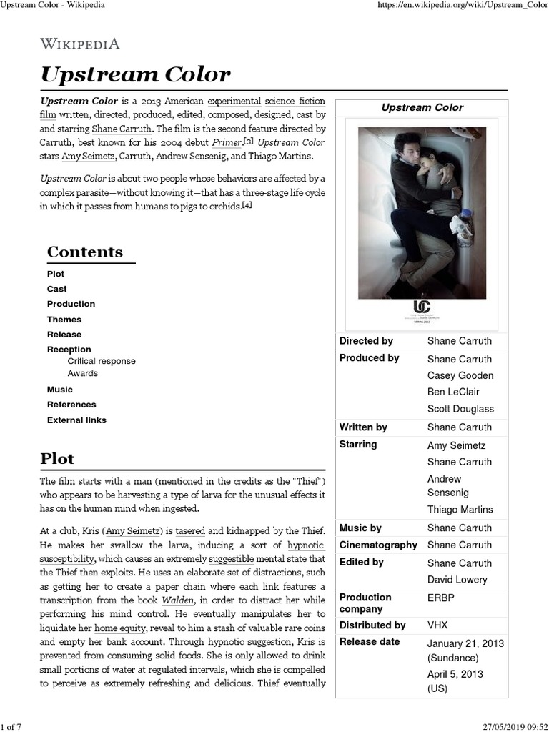 Shane Carruth's Upstream Color | PDF | Leisure