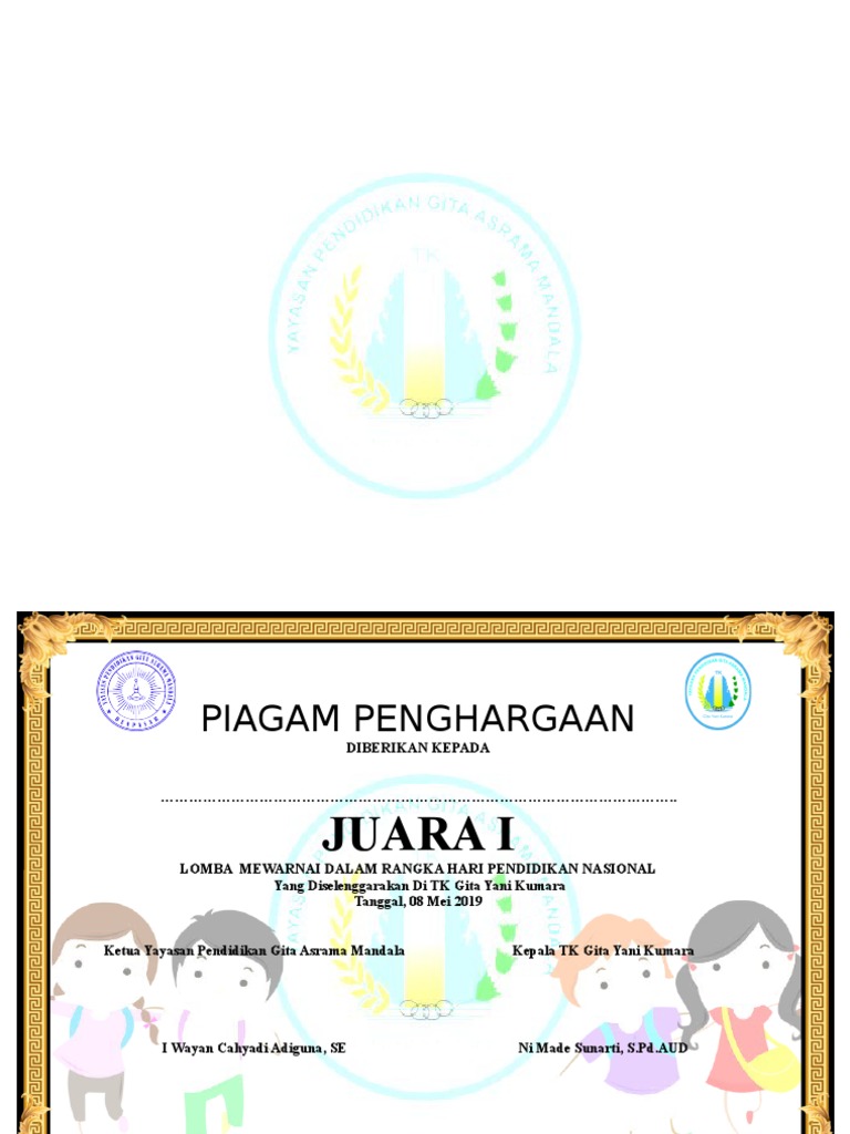 Piagam TK | PDF | Ilmu Sosial