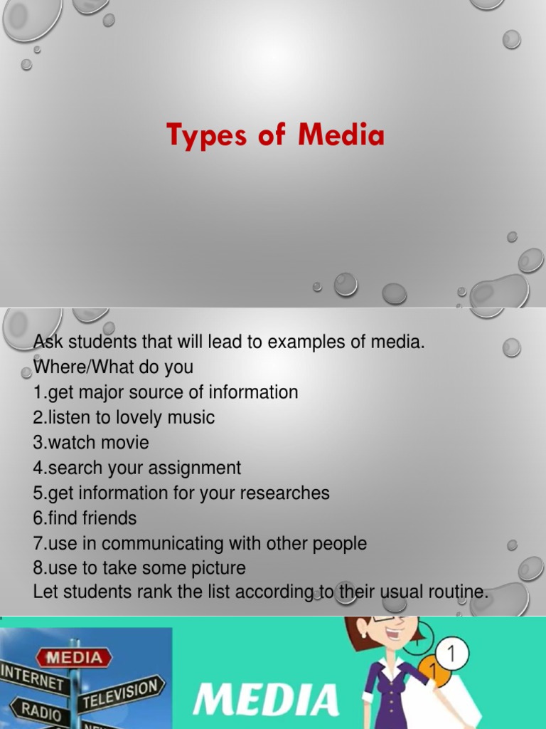 Types of Media | PDF | Newspapers | New Media