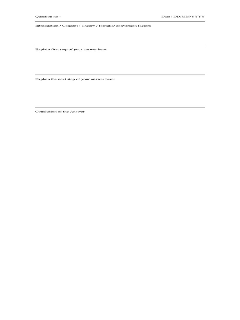 TBS Answer Template | PDF