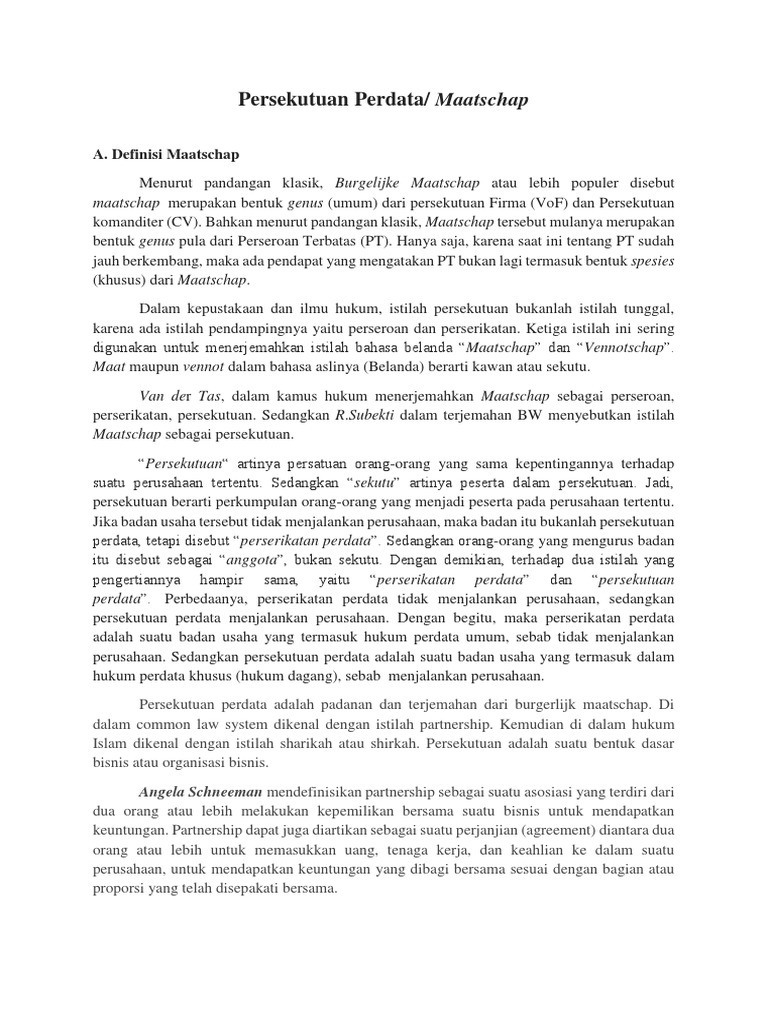 Persekutuan Perdata | PDF | Politik