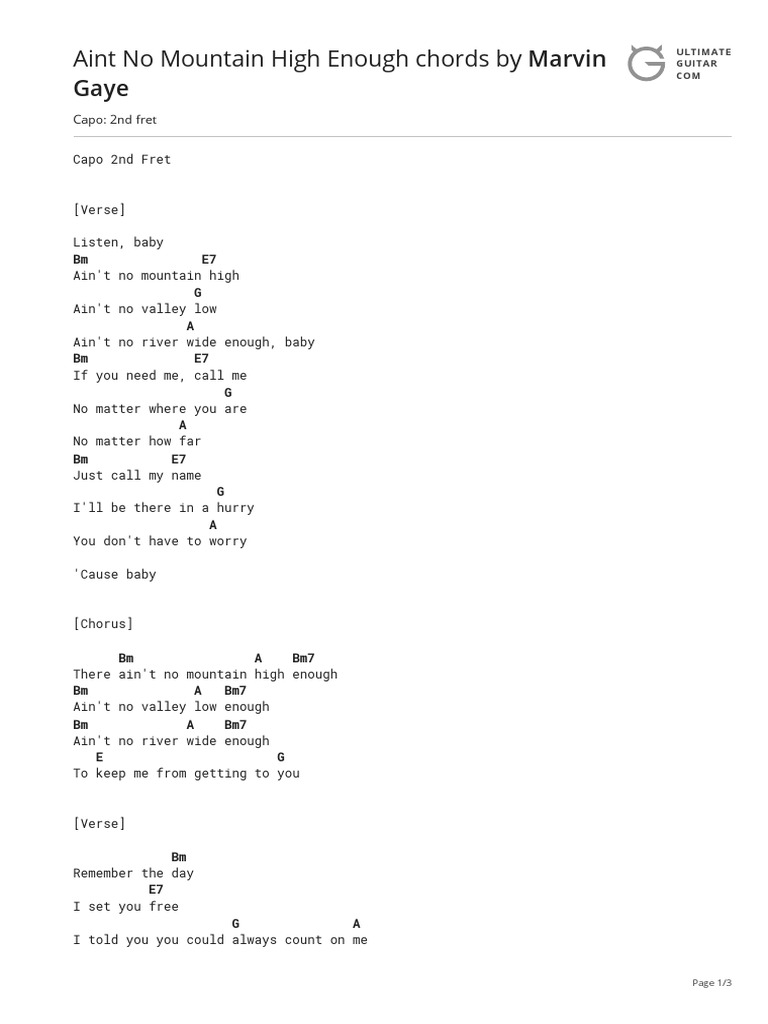 Marvin Gaye - Aint No Mountain High Enough | PDF | Song Structure