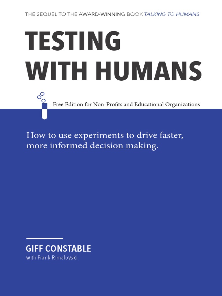 Testing With Humans - Nonprofit Edition | PDF | Experiment ...