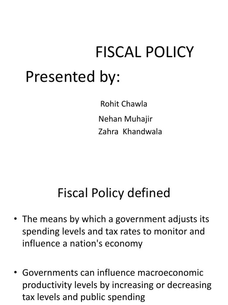 Fiscal Policy Defined | PDF | Government Spending | Fiscal Policy
