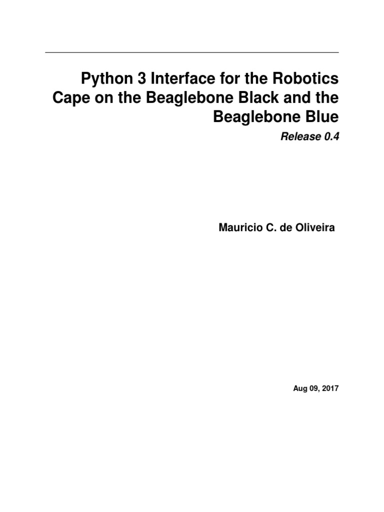 Python Interface For Beaglebone Pdf Parameter Computer Programming Electronics