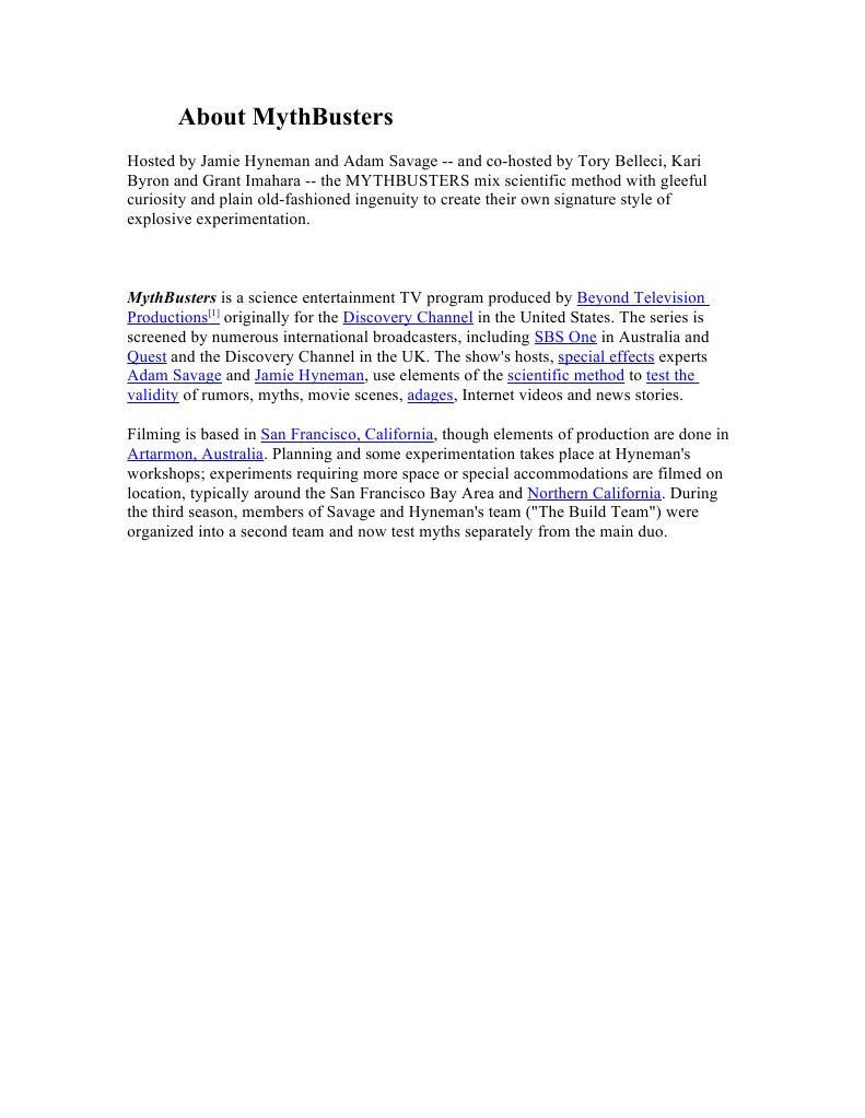 About Myth Busters | PDF | Young Adult