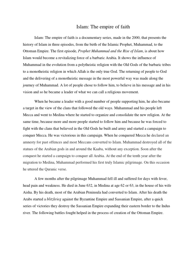 Islam The Empire of Faith | PDF | Religion & Spirituality