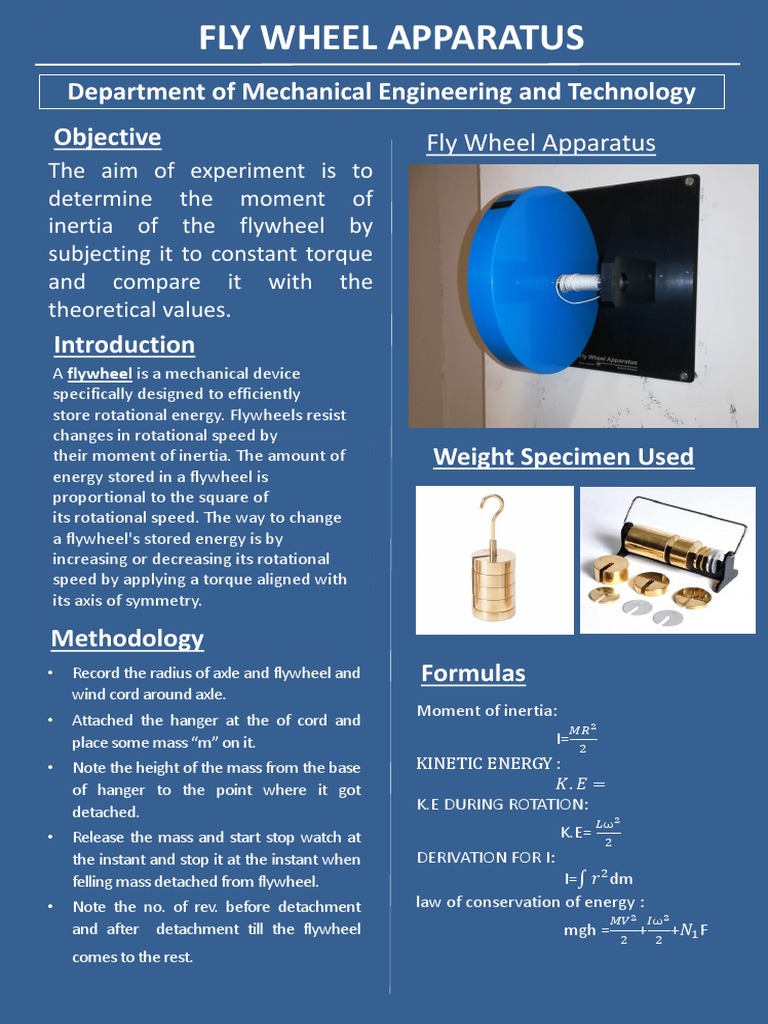 Flywheel Apparatus Experiment Overview | PDF