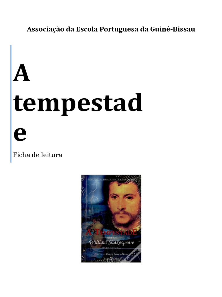 Ficha de Leitura: A Tempestade de Shakespeare | PDF | A Tempestade ...
