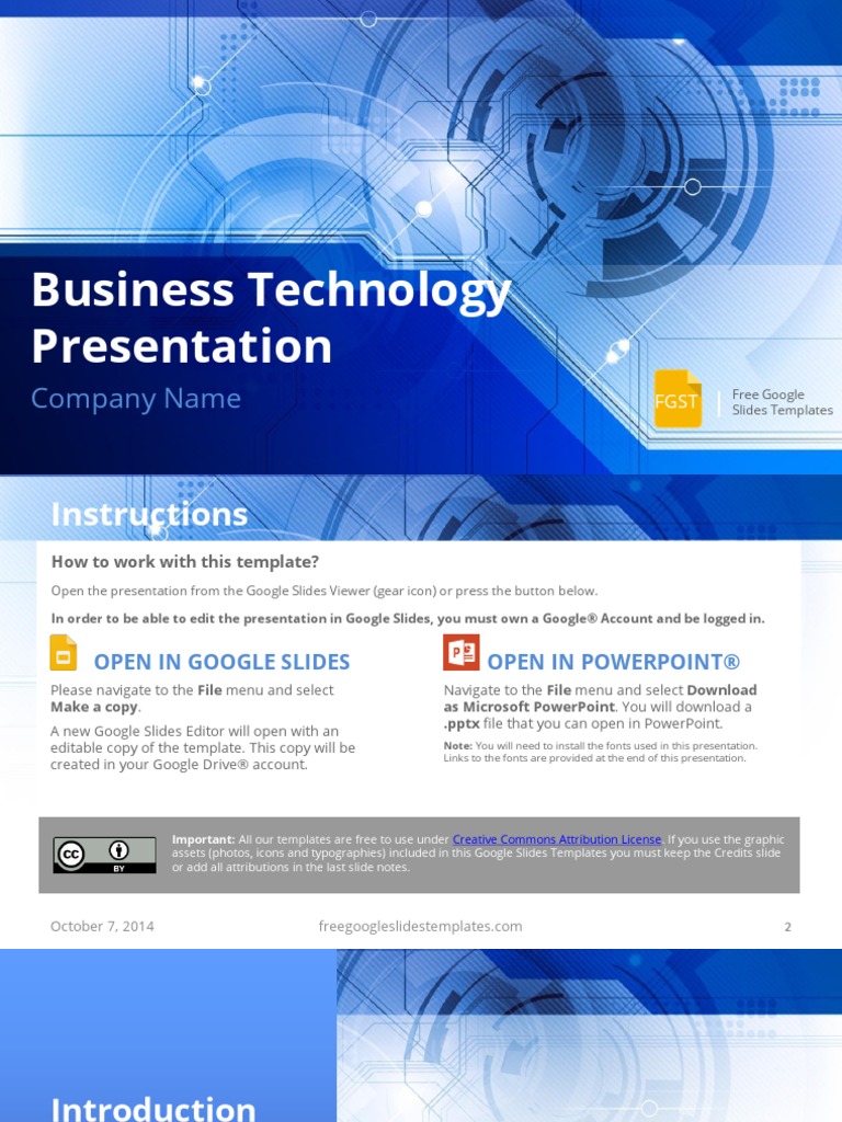 FGST0001 - Formal Blue Technology Business Presentation | PDF ...