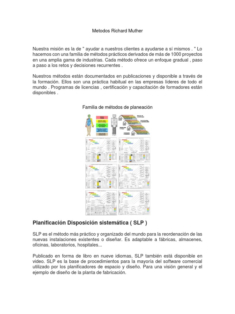 Metodos Richard Muther | PDF | Planificación | Logística