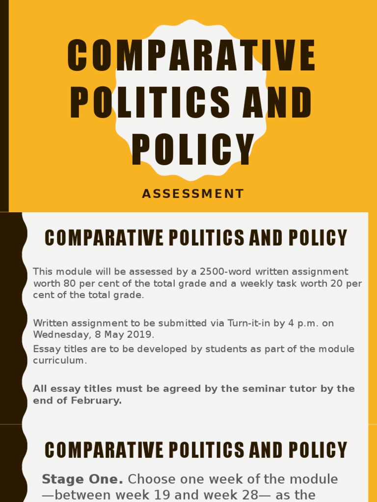 Comparative Politics Essay Guidelines | PDF | Essays | Learning