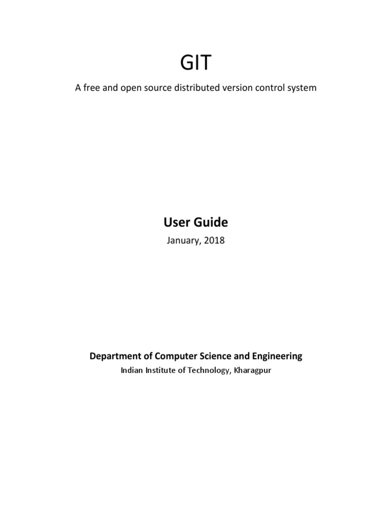 User Guide A Free And Open Source Distributed Version Control System
