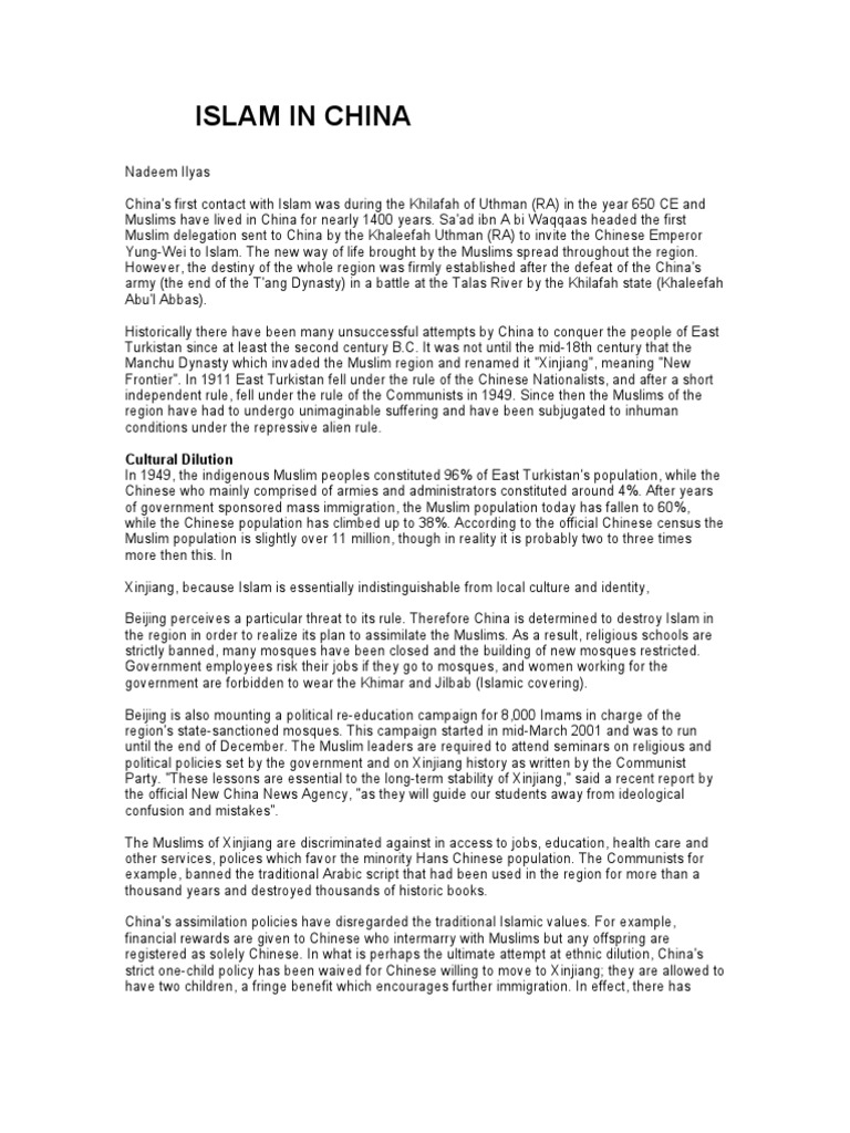Islam's Growth and Challenges in China | PDF | China | World Politics