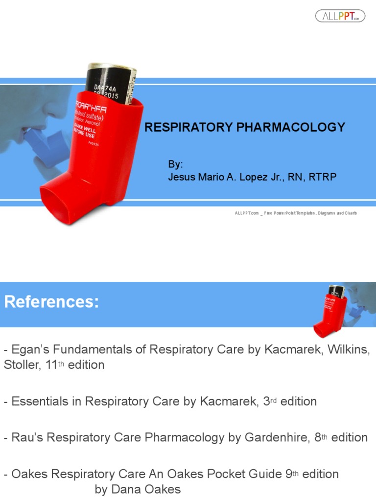 Respiratory Pharmacology 1.2 | PDF | Acetylcholine | Medical Treatments
