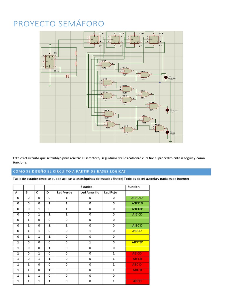 Proyecto Semáforo | PDF | Semáforo | Áreas de informática