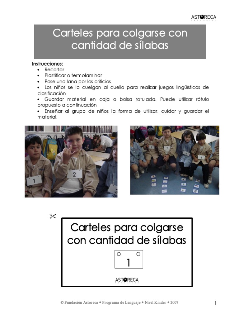 Carteles para Silabas | PDF
