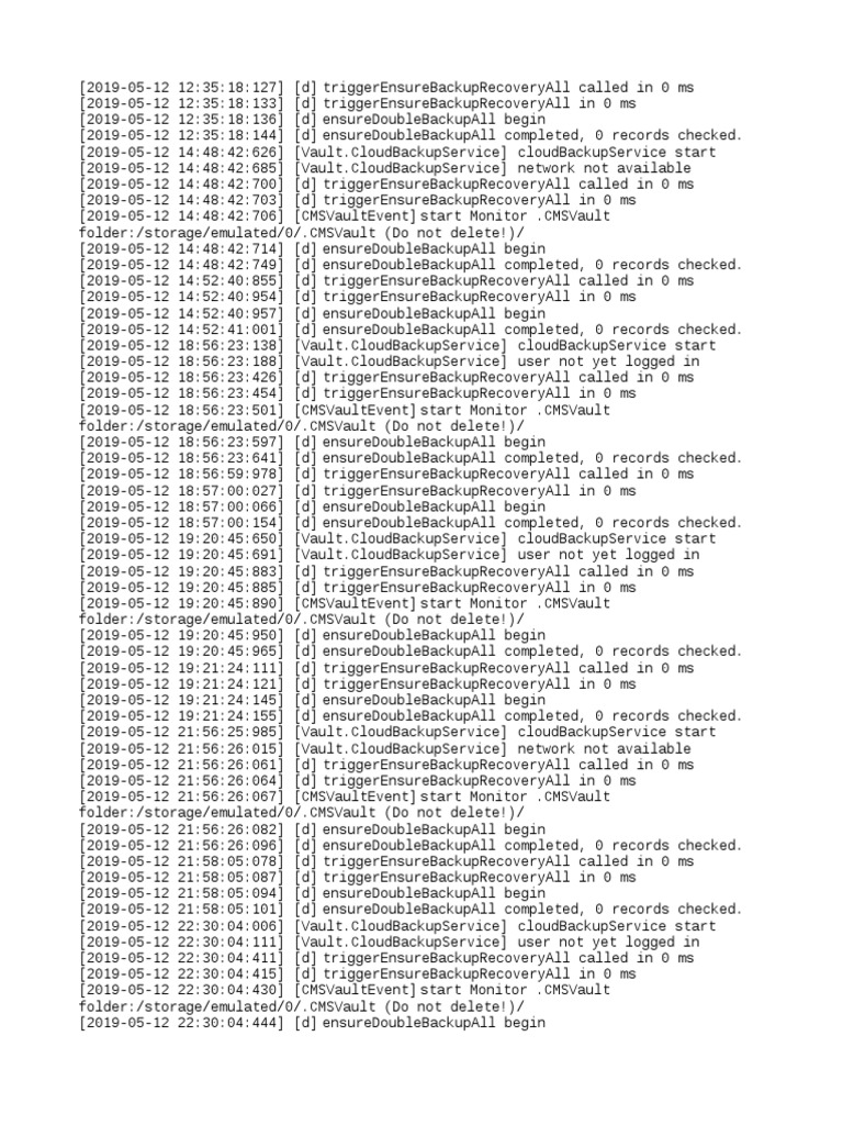 Vault Log | PDF | Utility Software | Software