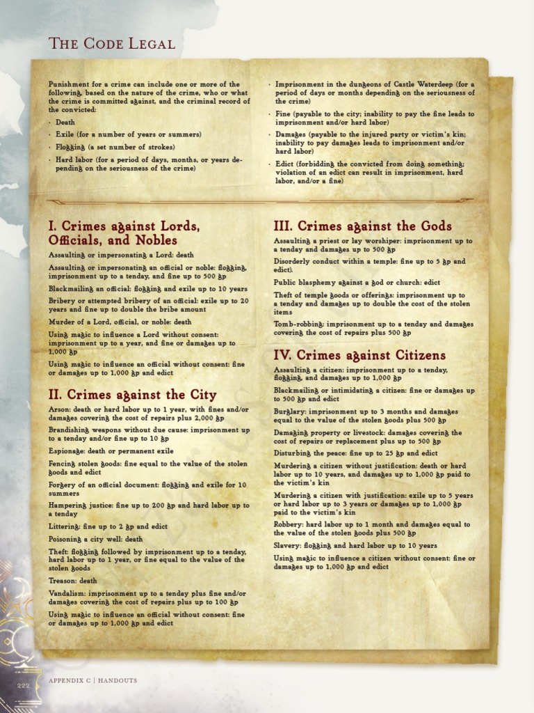 Dragon heist_5e - code legal.pdf | Theft | Assault