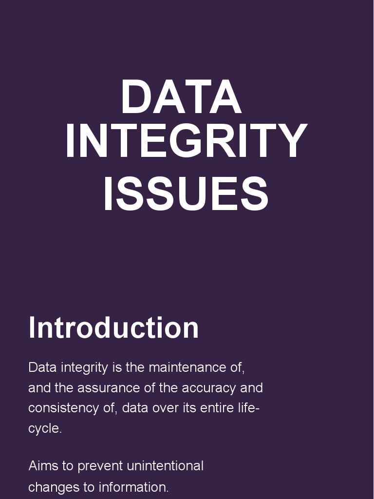 Data Integrity Issues PDF | PDF | Cryptography | Secure Communication
