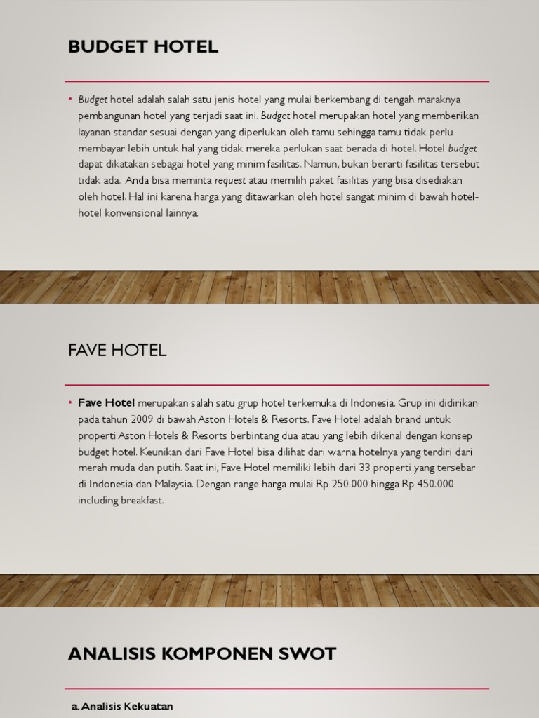Swot Fave Hotel | PDF | Bisnis