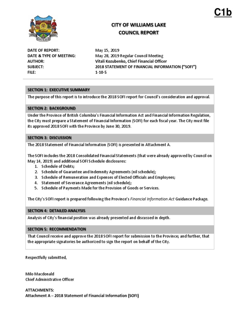 May 28 2019-C1b | PDF | Financial Statement | Balance Sheet