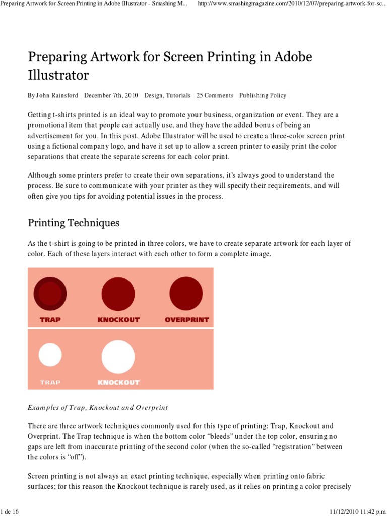 Preparing Artwork For Screen Printing in Adobe Illustrator - Smashing ...