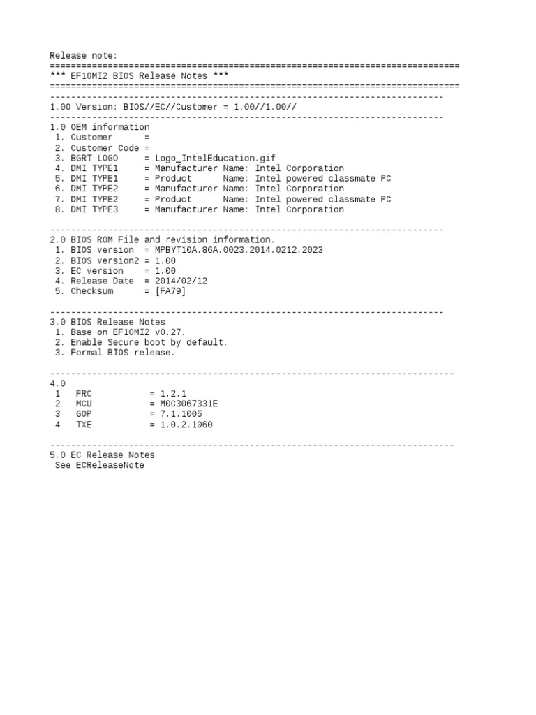 Marble Point BIOS Update Guide | PDF | Computers