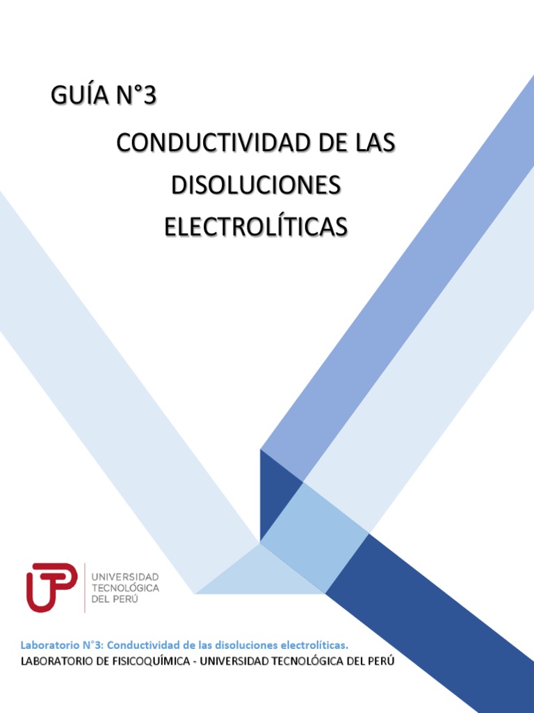 Guía N°3 Conductividad de Las Disoluciones Electrolíticas-1 | PDF | Resistividad Eléctrica y ...