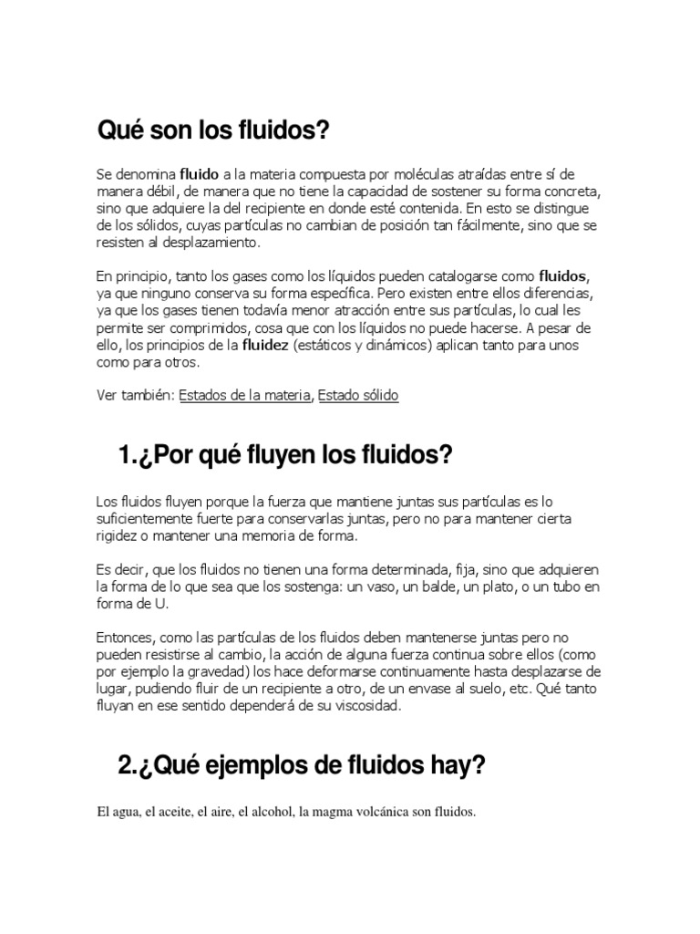 Propiedades y Clasificación de Fluidos | PDF | Líquidos | Fluido