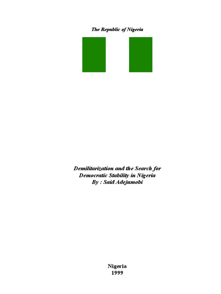 Demilitarization in Nigeria | PDF | Nigeria | Civil Society