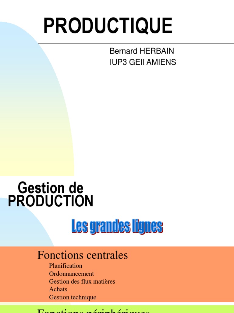 GPAO | PDF | Planification | Économie