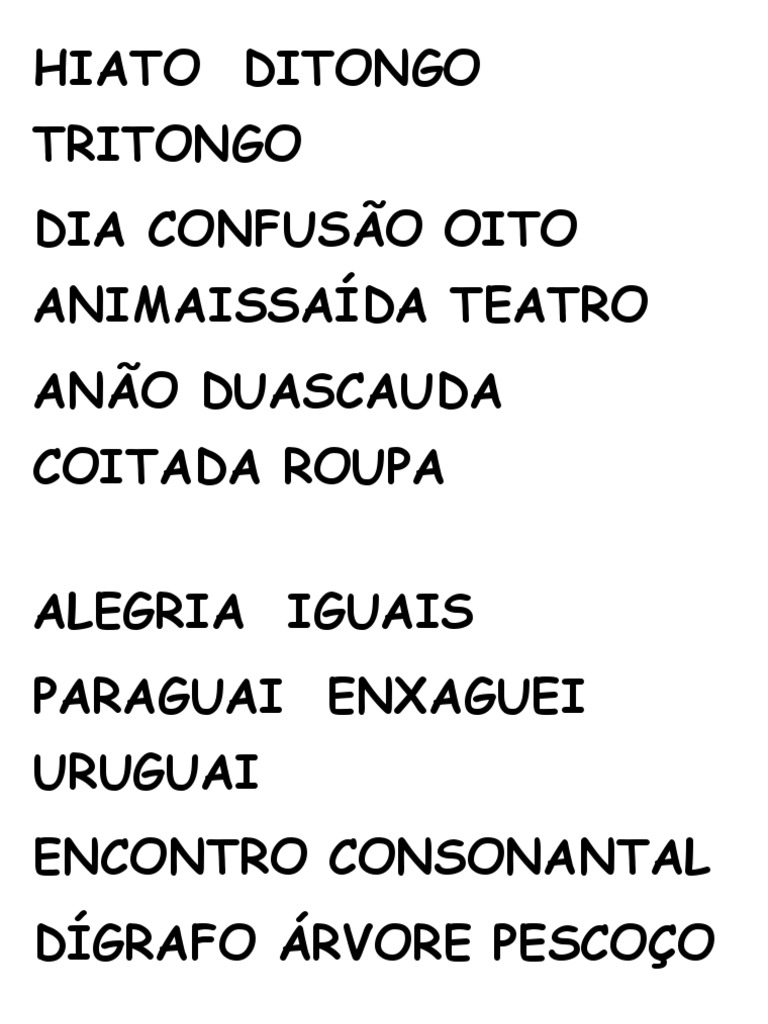 HIATO DITONGO TRITONGO