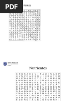 Sopa de Letras sobre Nutrición | PDF | Alimentos | Nutrición