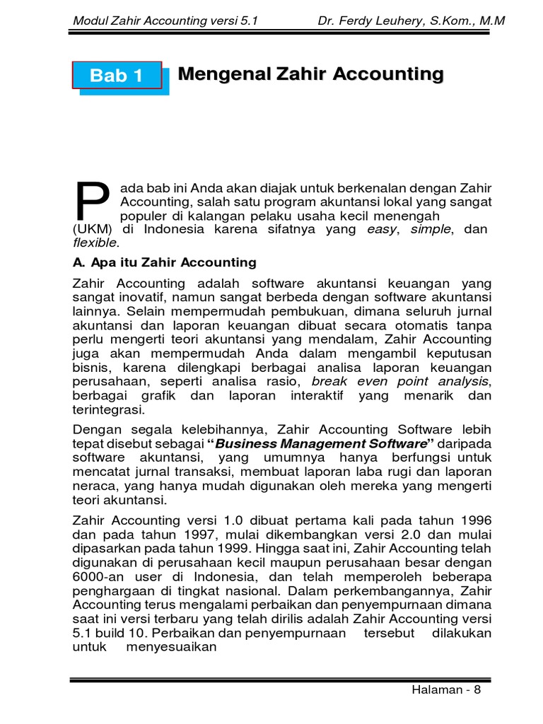 Zahir Accounting 2019 | PDF